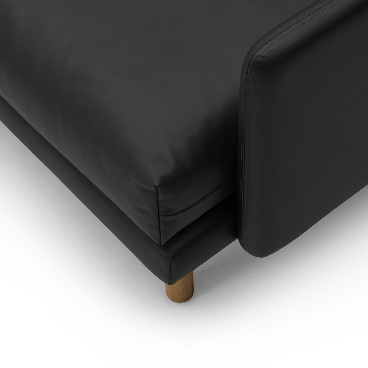 EMO 3 Seater Sofa in Black Semi-Aniline Leather – Danish Design by Mika ...